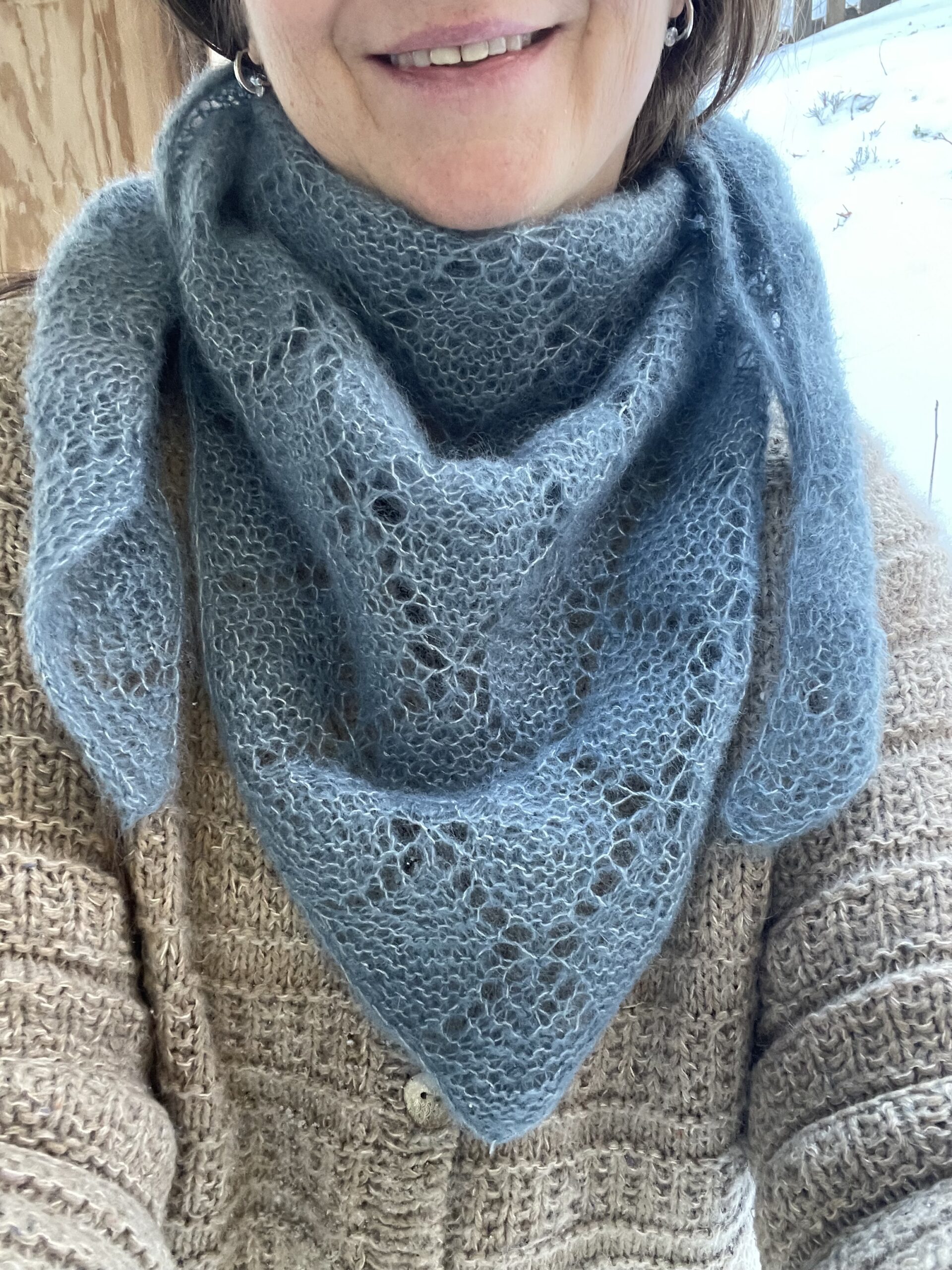 Soft Leaf Shawl - Knit Colorful